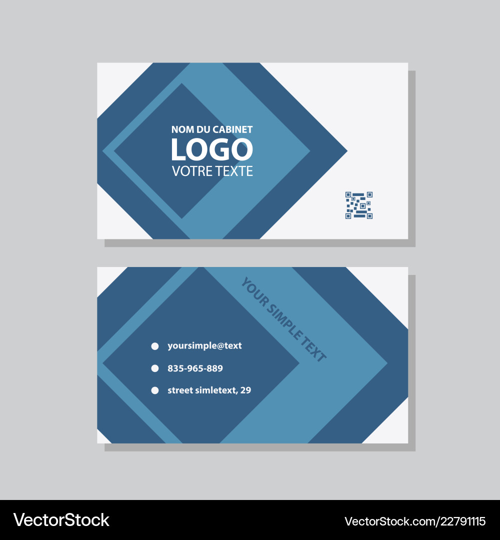 Creative and clean double-sided business card Vector Image