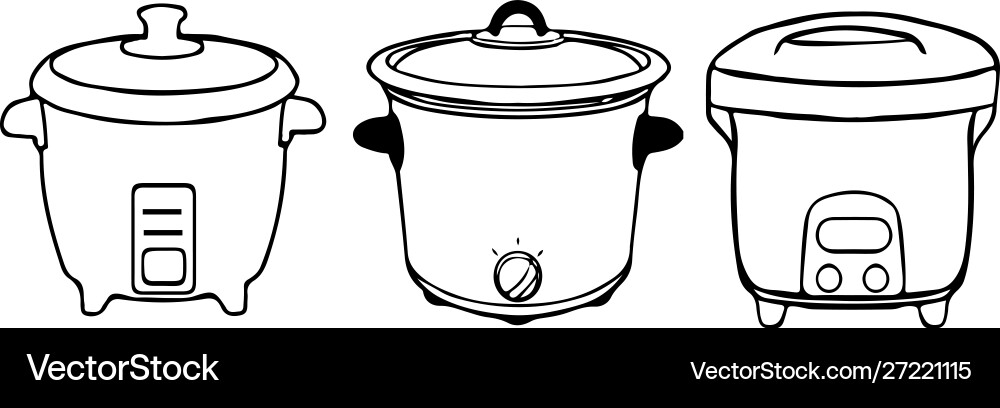 Electric cooker icon on white background Vector Image