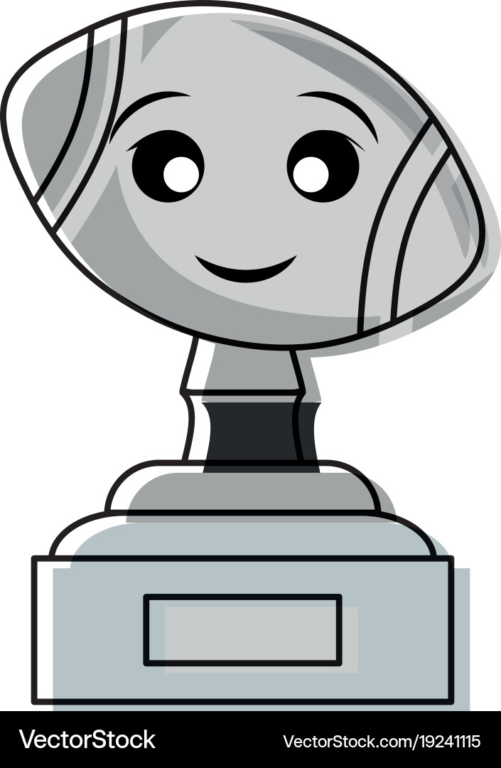 Football trophy design Royalty Free Vector Image