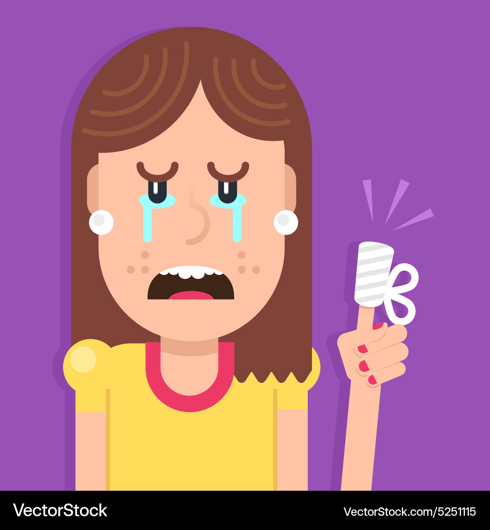 Girl finger hit Royalty Free Vector Image - VectorStock