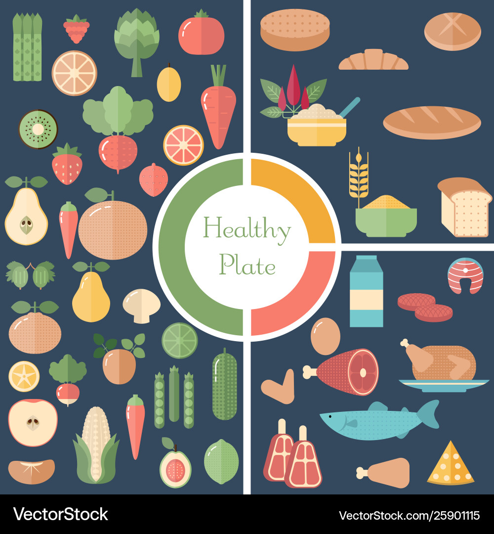 Healthy food concept Royalty Free Vector Image