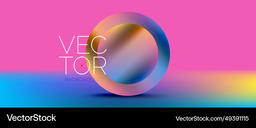 Liquid gradient color geometric shapes and circles