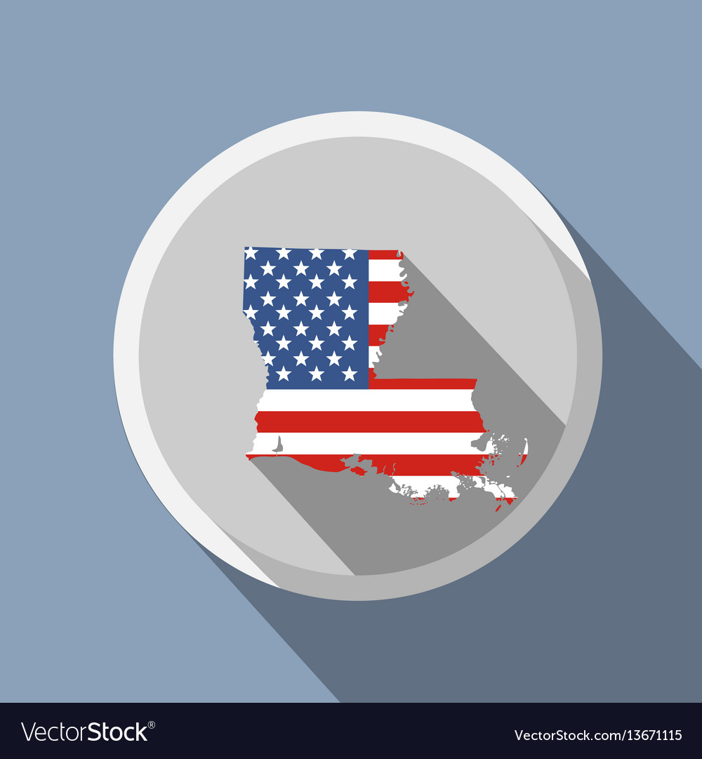 Map of the us state louisiana Royalty Free Vector Image