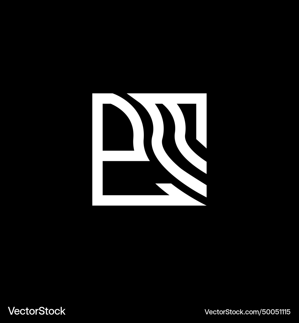 Pm letter logo design pm simple and modern logo Vector Image