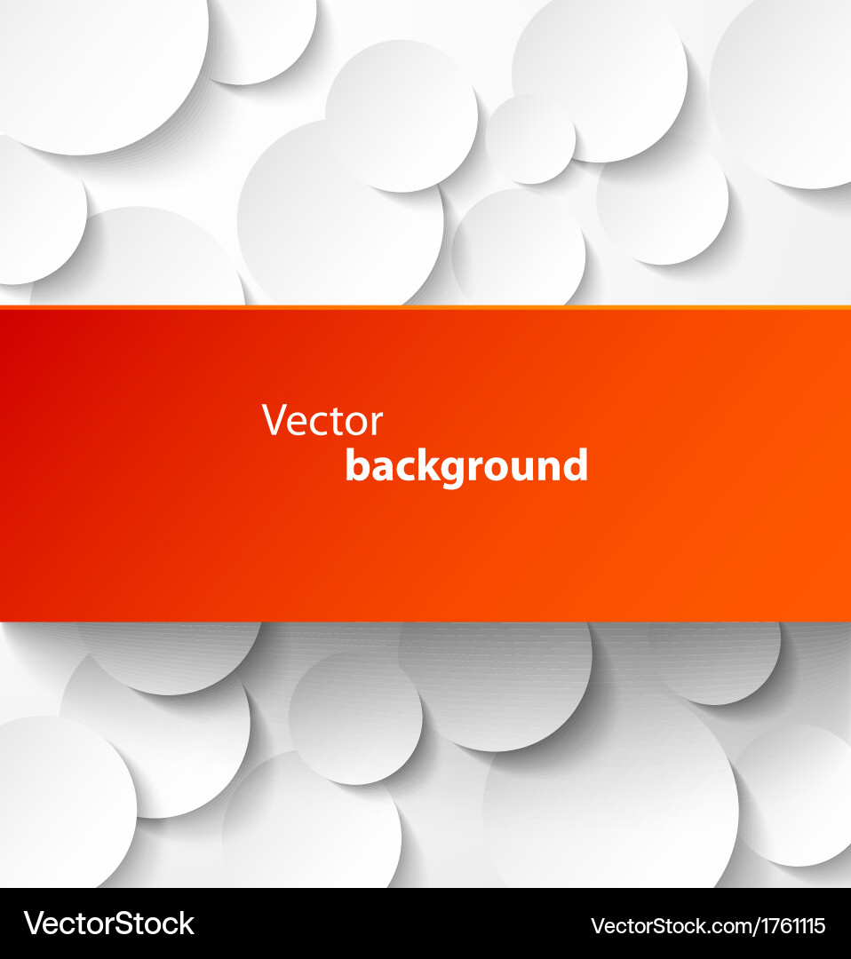 Red paper banner on circle background Royalty Free Vector