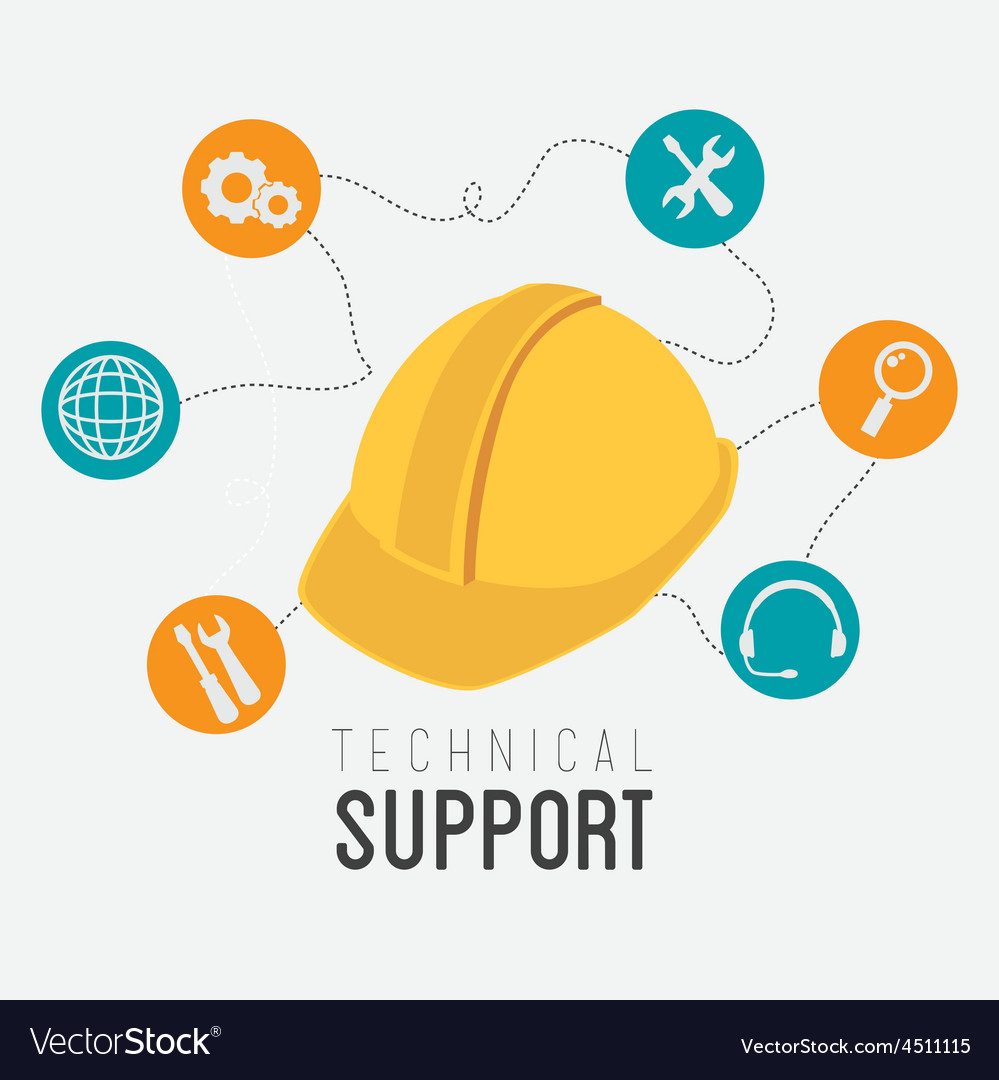 Technical support design Royalty Free Vector Image