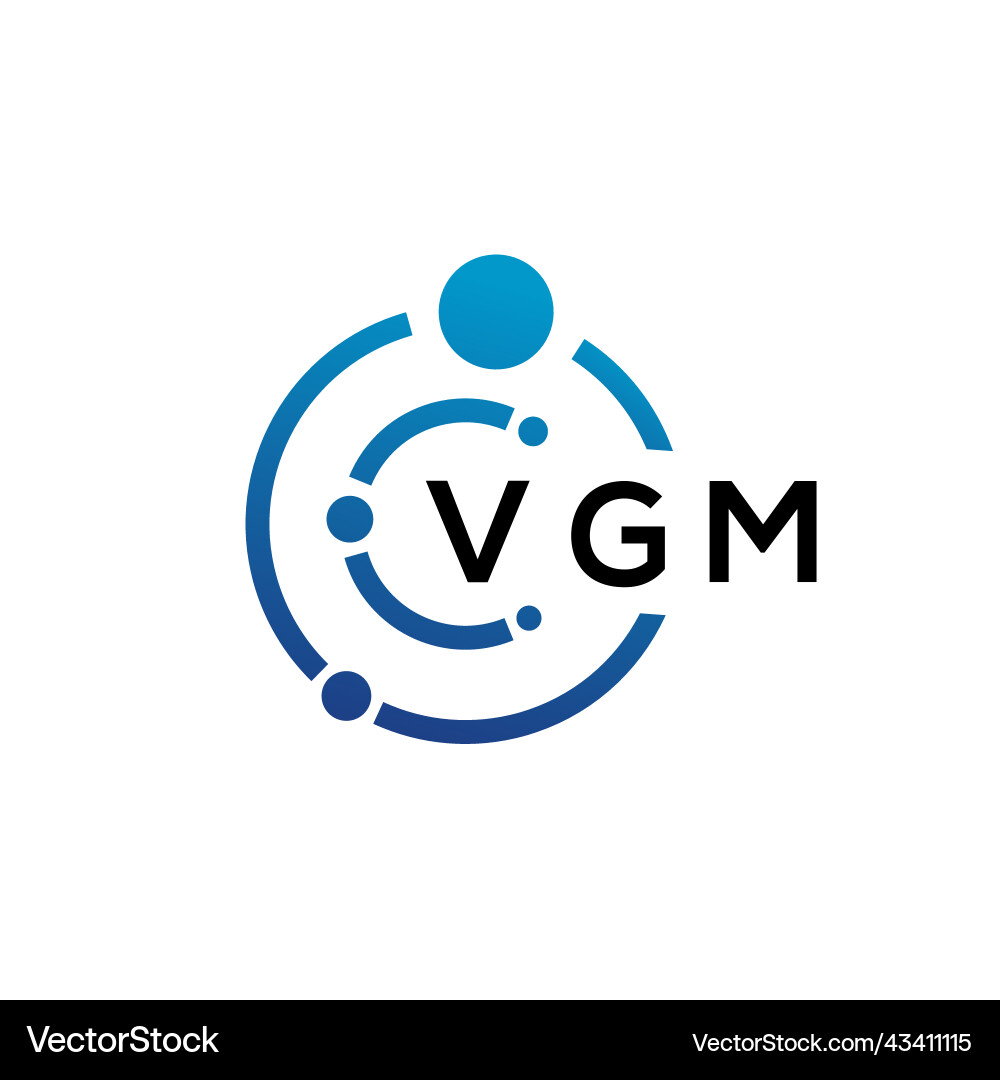 Vgm letter technology logo design on white Vector Image