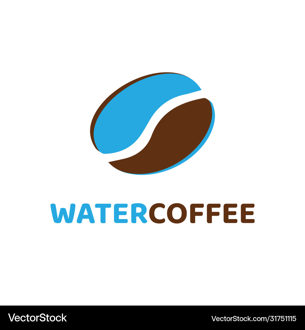 Water coffee logo symbol icon template Royalty Free Vector
