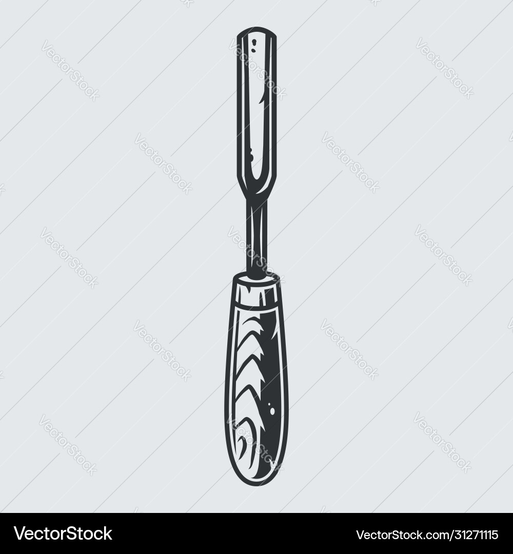 Wood carver chisel for carpentry carving tool Vector Image