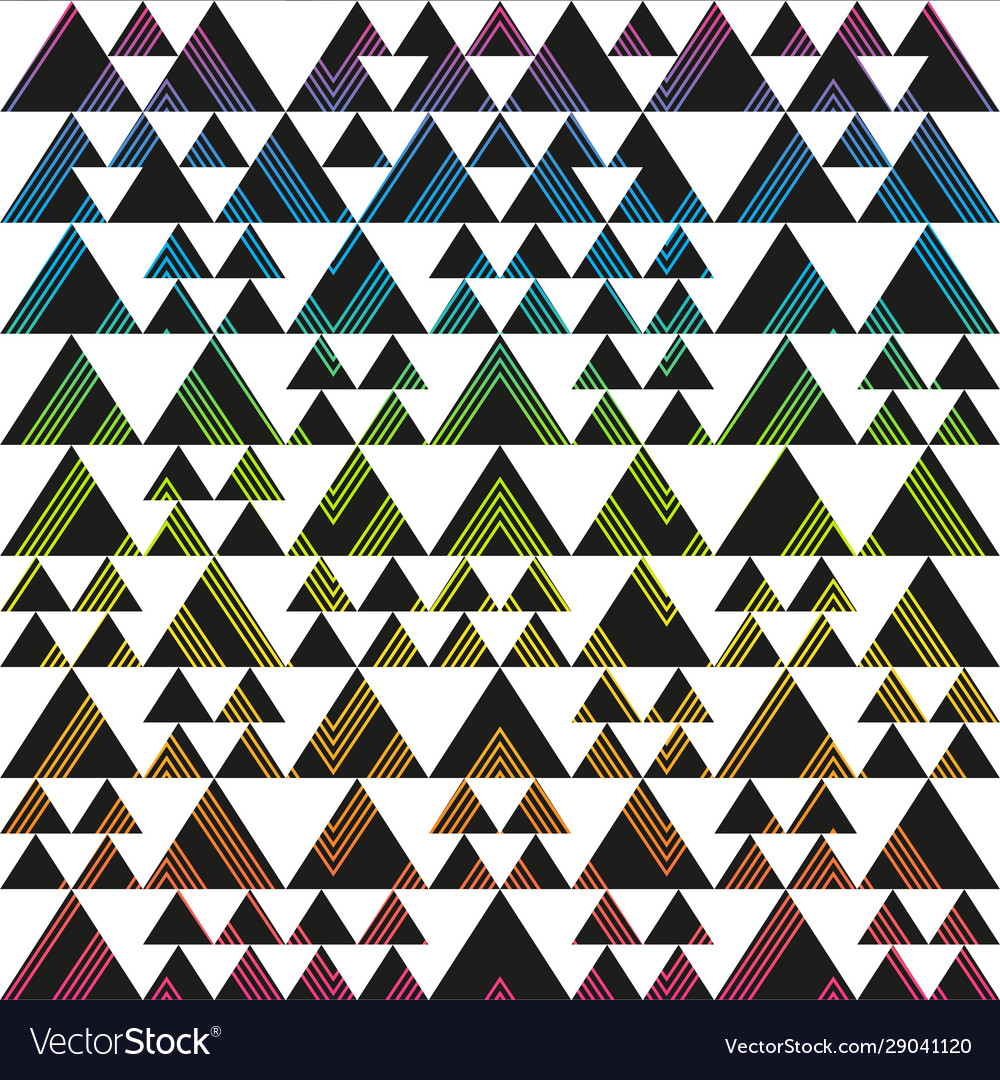 Bright triangle seamless pattern Royalty Free Vector Image