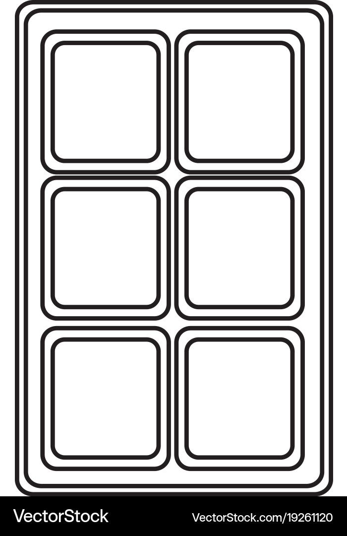 Chocolate bar sweet block icon Royalty Free Vector Image