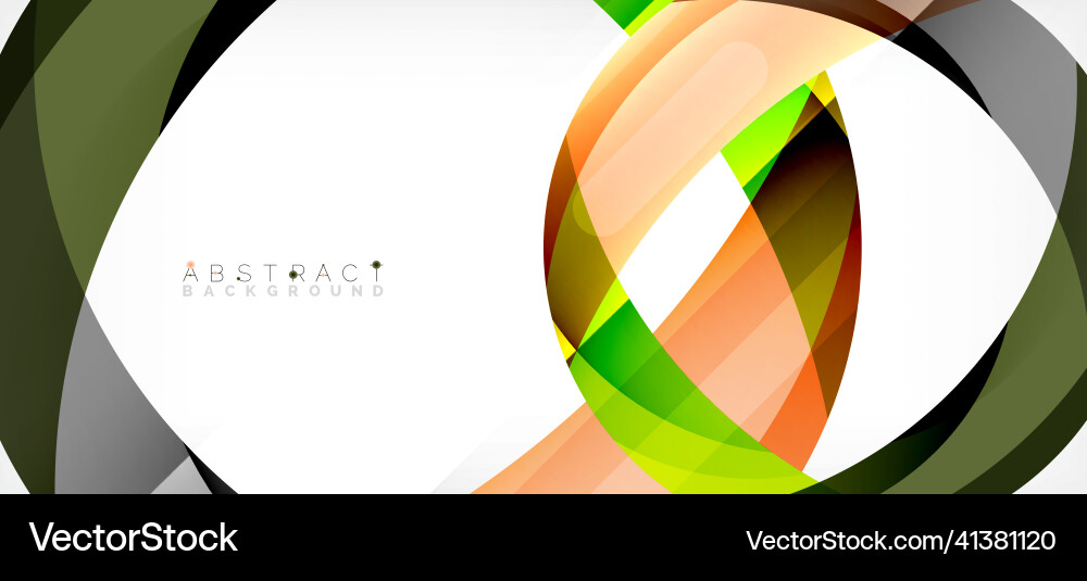 Color circle shapes minimal geometric background Vector Image