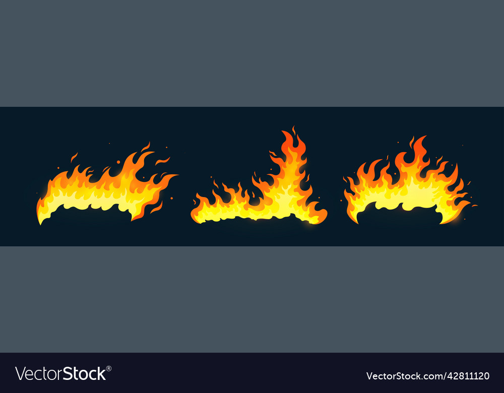 Different fire set Royalty Free Vector Image - VectorStock