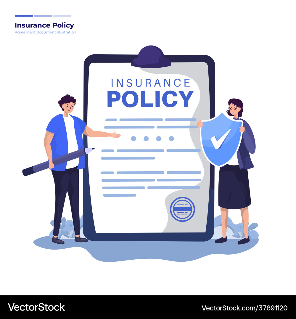 Fill out form insurance policy Royalty Free Vector Image