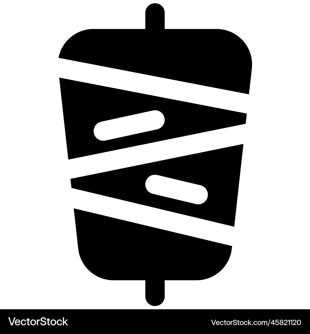 Fresh meat grilled for shawarma wraps Royalty Free Vector