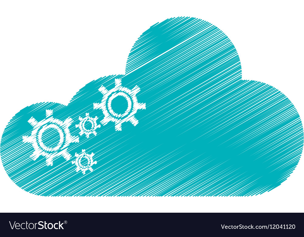 Isolated cloud computing design Royalty Free Vector Image