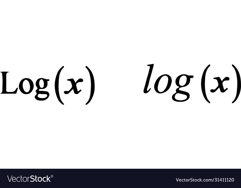 Logarithm icon isolated on white background Vector Image