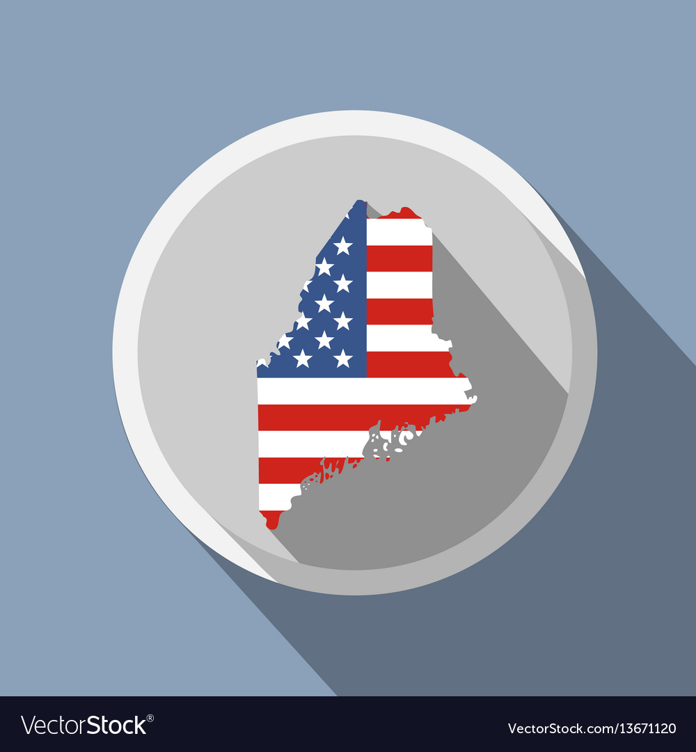 Map of the us state of Royalty Free Vector Image