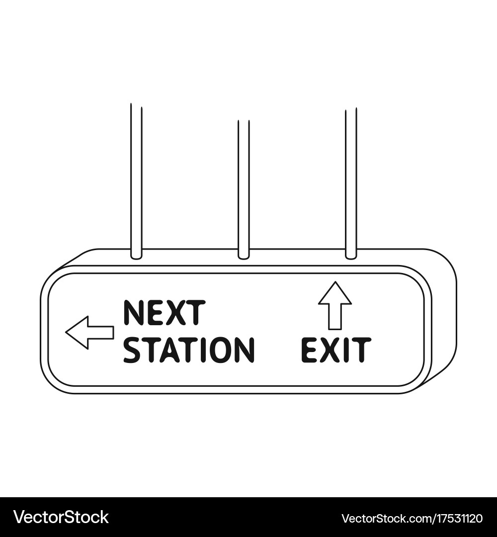 Signboard single icon in outline stylesignboard Vector Image