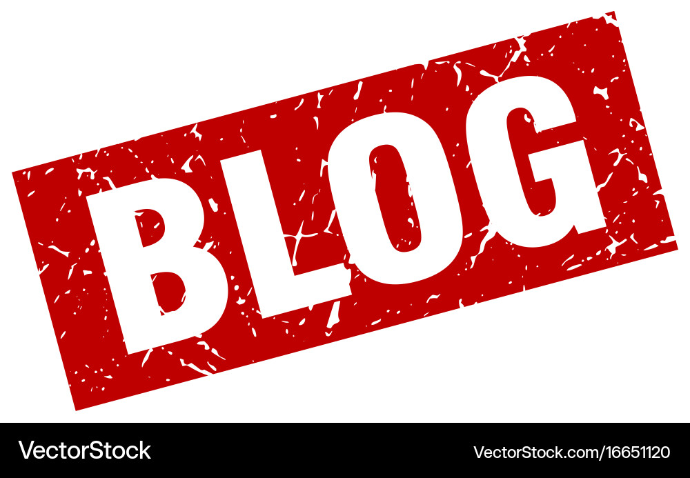 Square grunge red blog stamp Royalty Free Vector Image