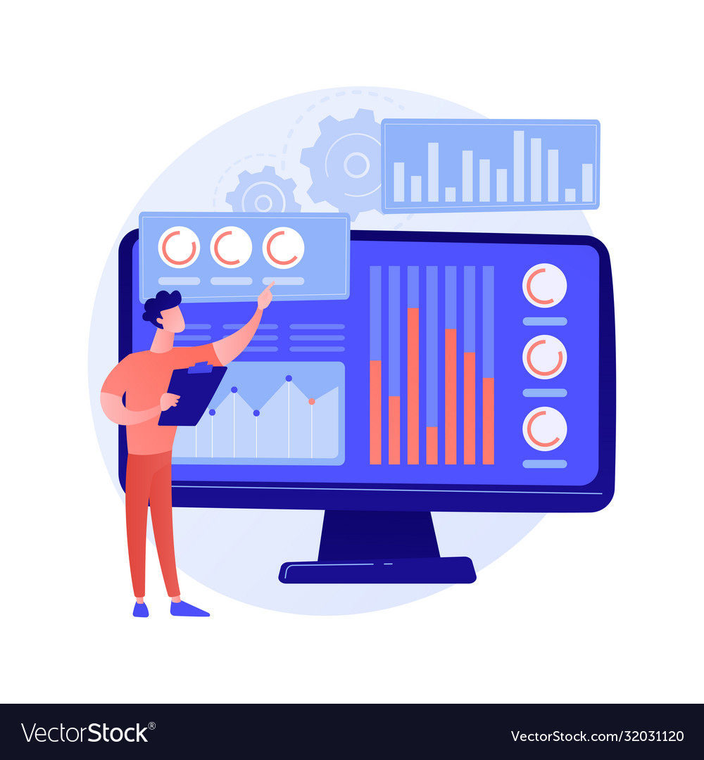 Statistical data concept metaphor Royalty Free Vector Image
