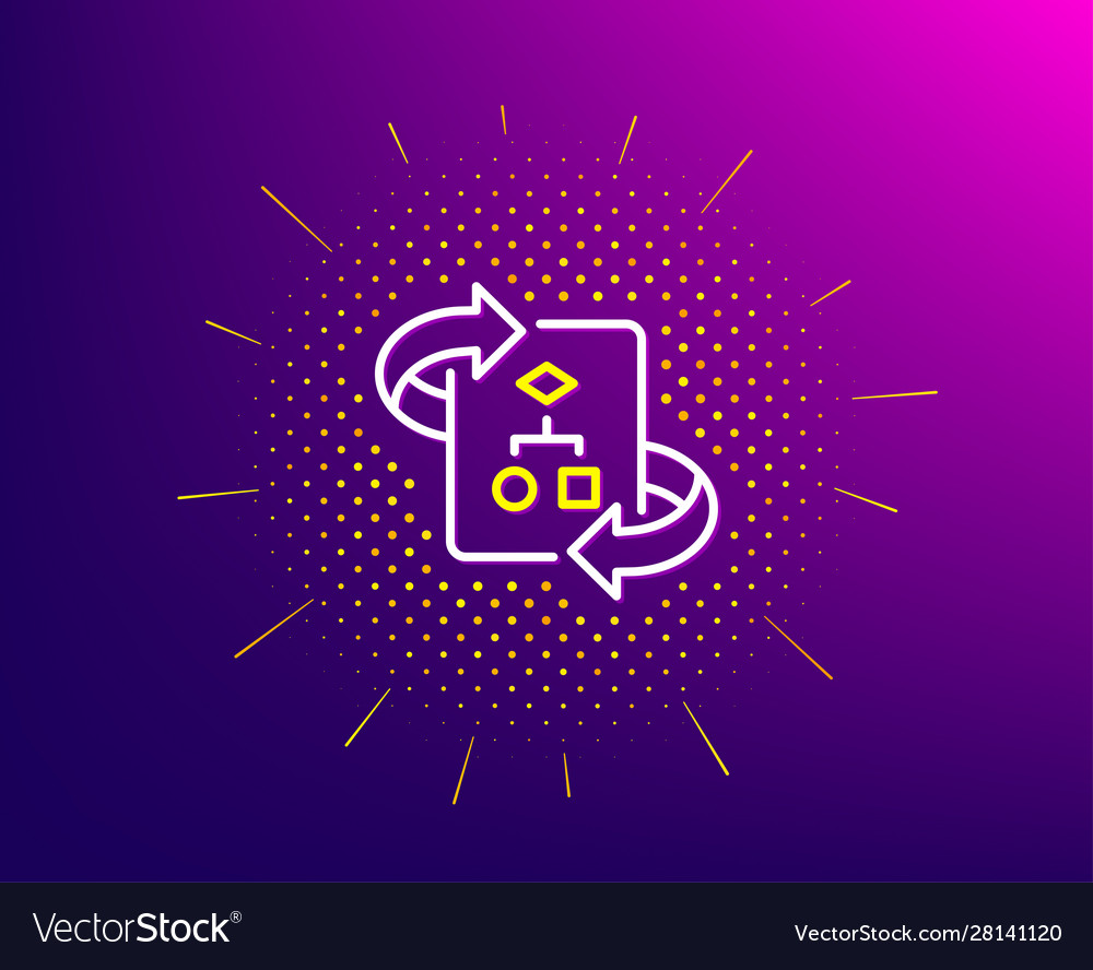 Technical algorithm line icon project Royalty Free Vector Technical algorithm line icon project Royalty Free Vector