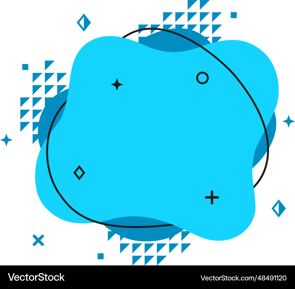 Trendy color shape blank template fluid style Vector Image