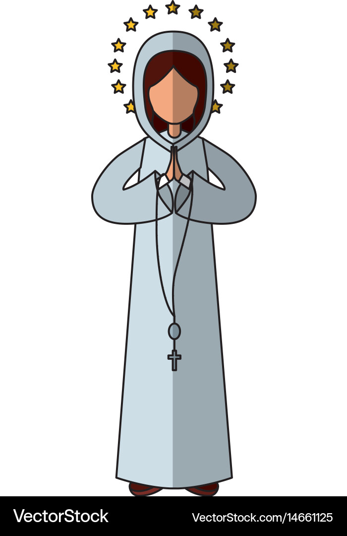 Holy virgin mary icon Royalty Free Vector Image