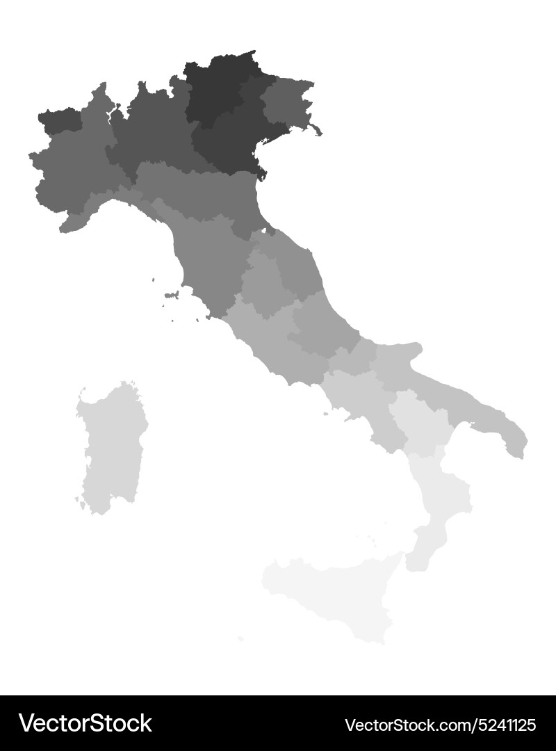 Map of italy Royalty Free Vector Image - VectorStock