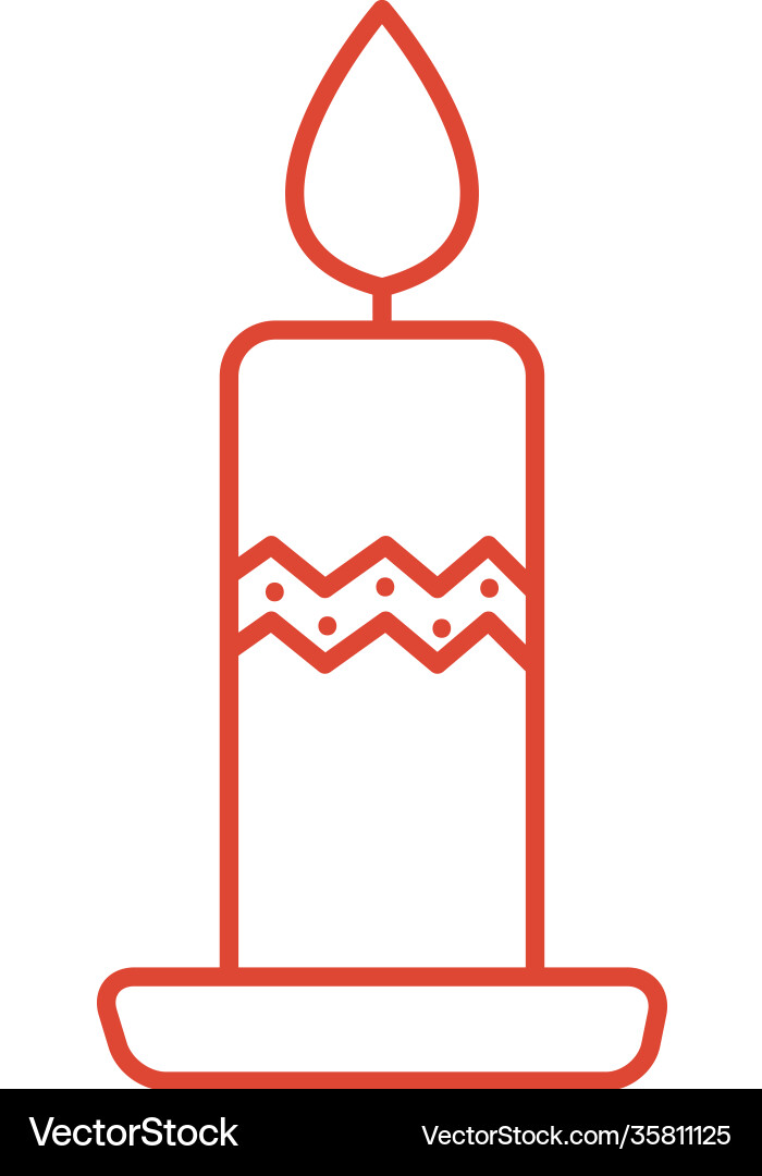 Merry christmas candle design Royalty Free Vector Image