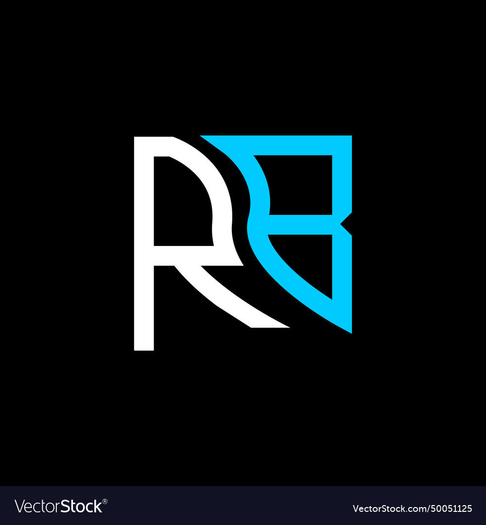 Rb letter logo design rb simple and modern logo Vector Image