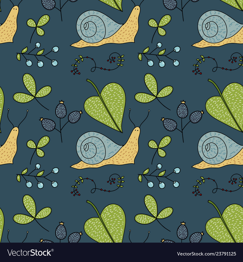 Seamless forest pattern Royalty Free Vector Image