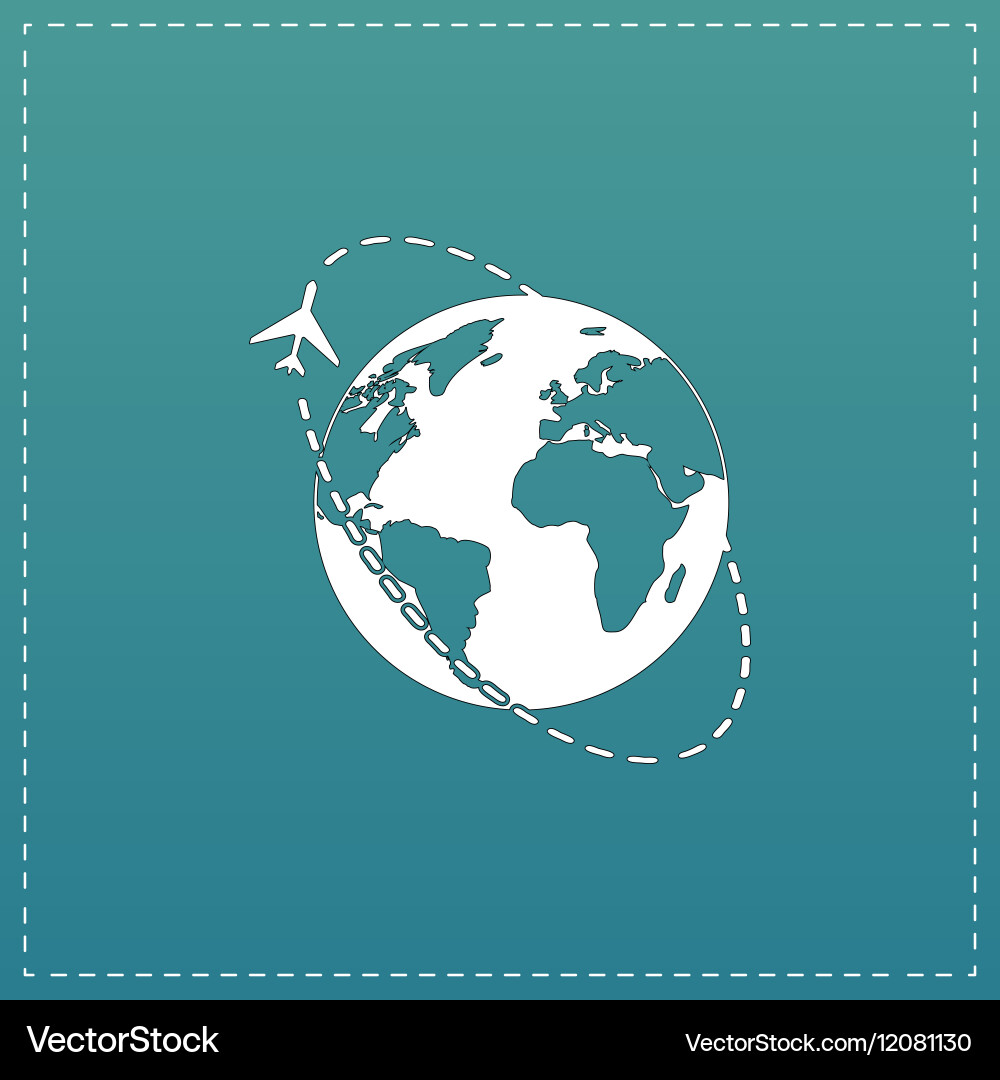 Air travel destination icon Royalty Free Vector Image