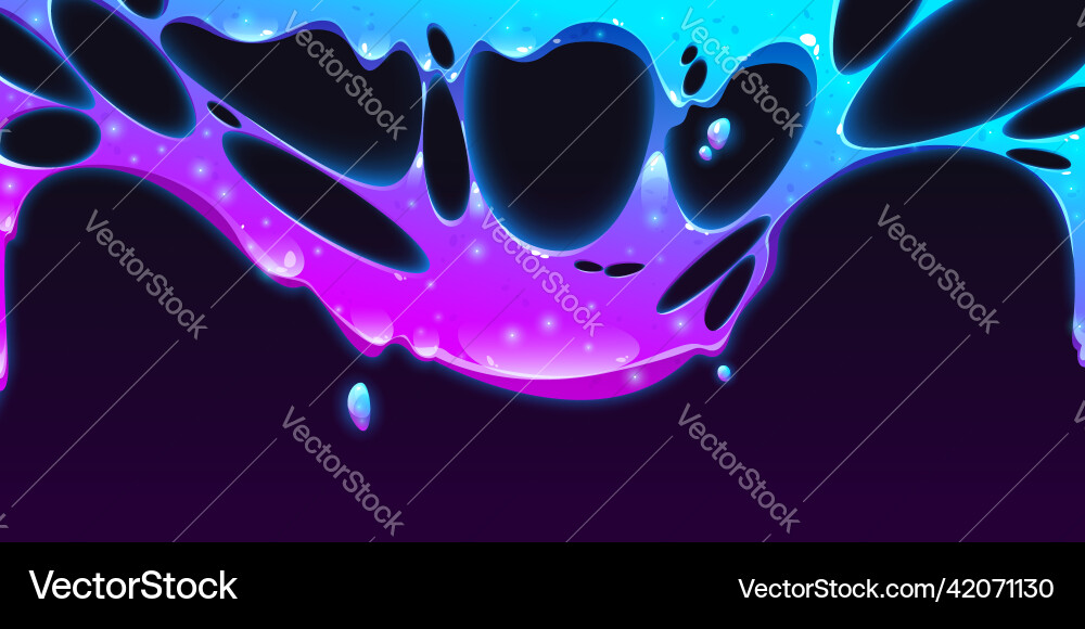 Dripping liquid slime border sticky goo splash Vector Image