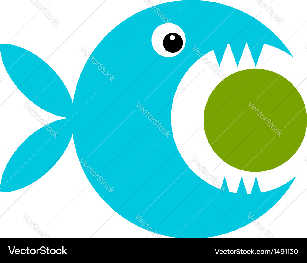 Funny fish cartoon for your design Royalty Free Vector Image