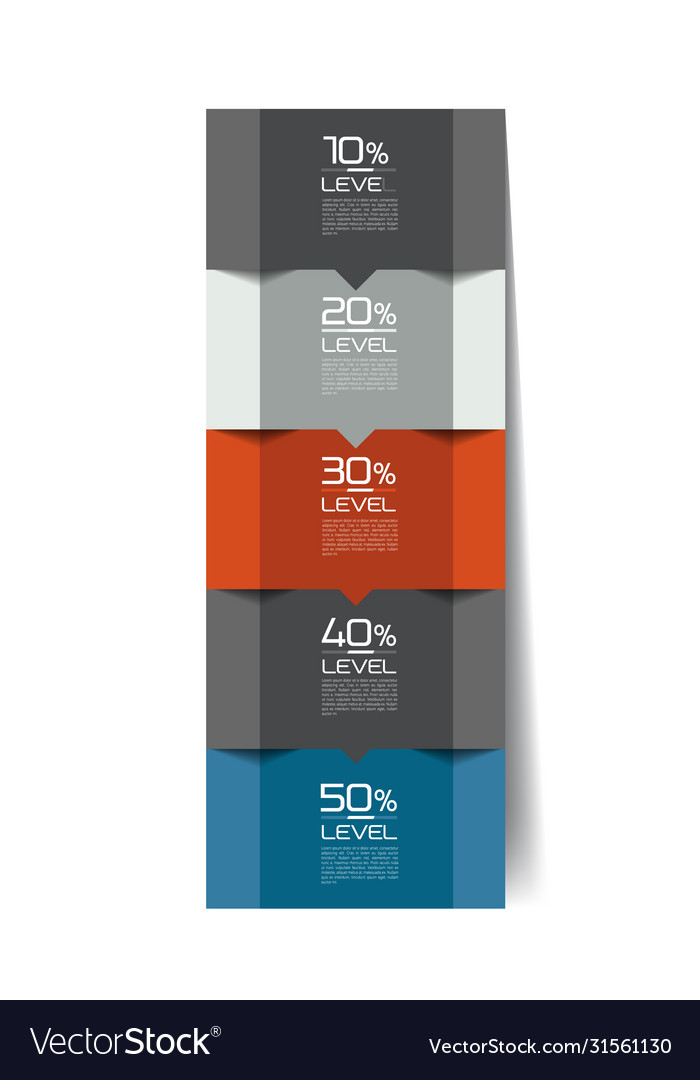 Infographics elements square tab flowchart box Vector Image