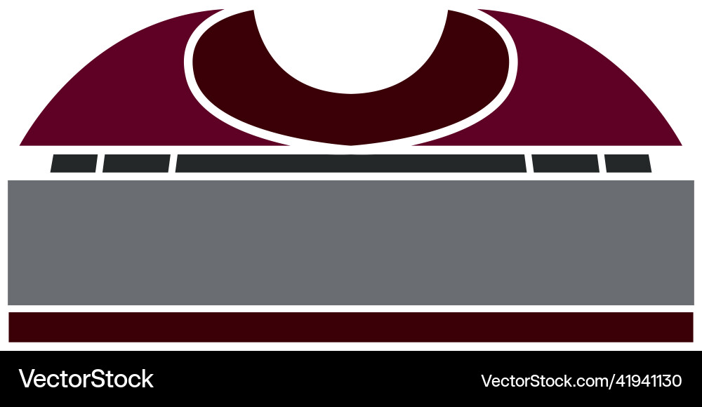 Isolated circle divided open stadium Royalty Free Vector