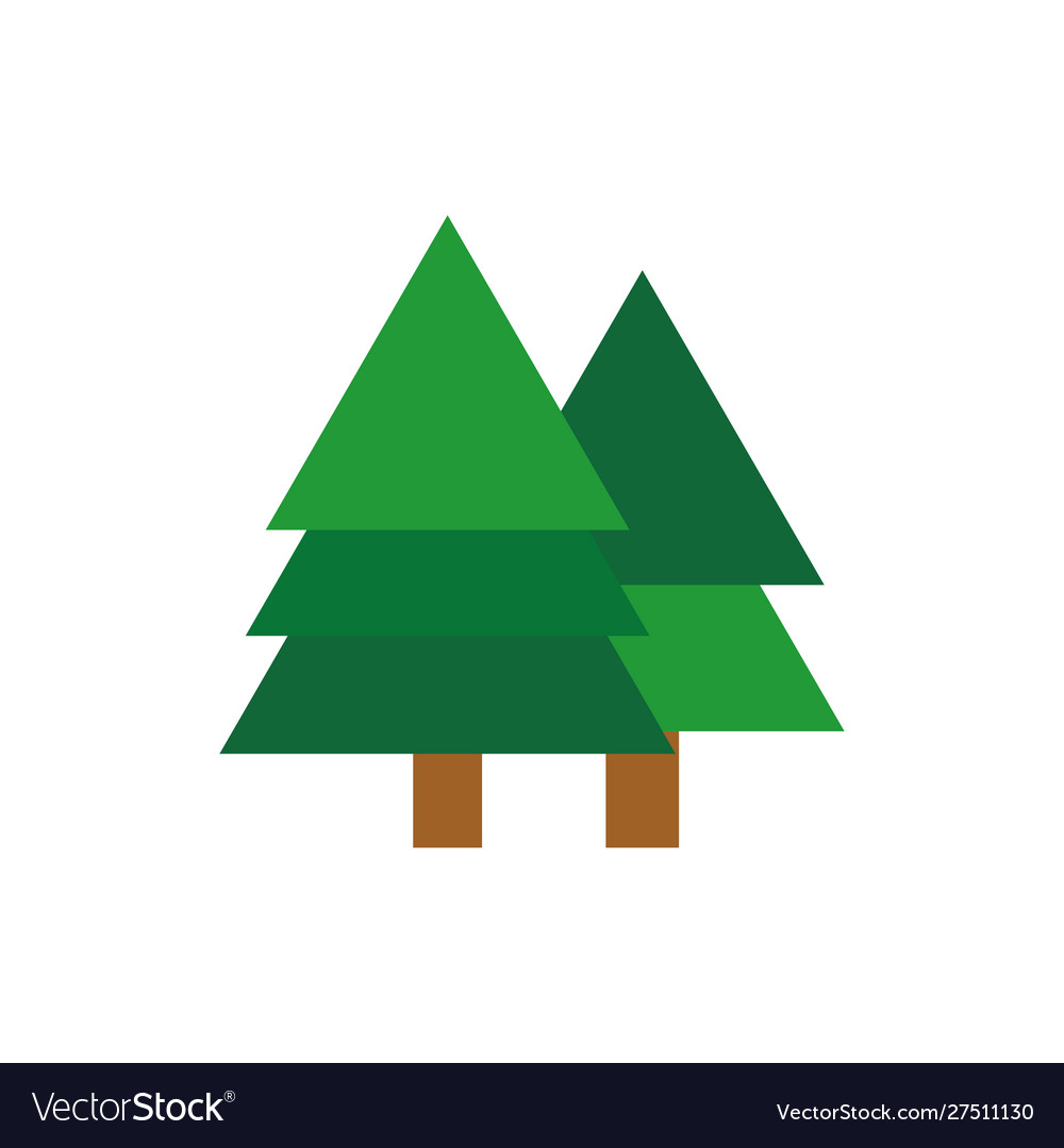 Isolated pine tree icon flat design Royalty Free Vector
