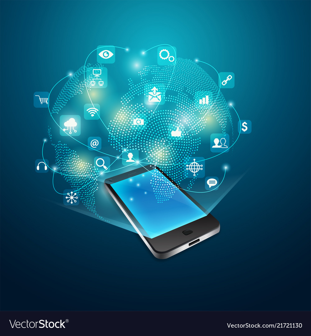 Mobile technology Royalty Free Vector Image - VectorStock