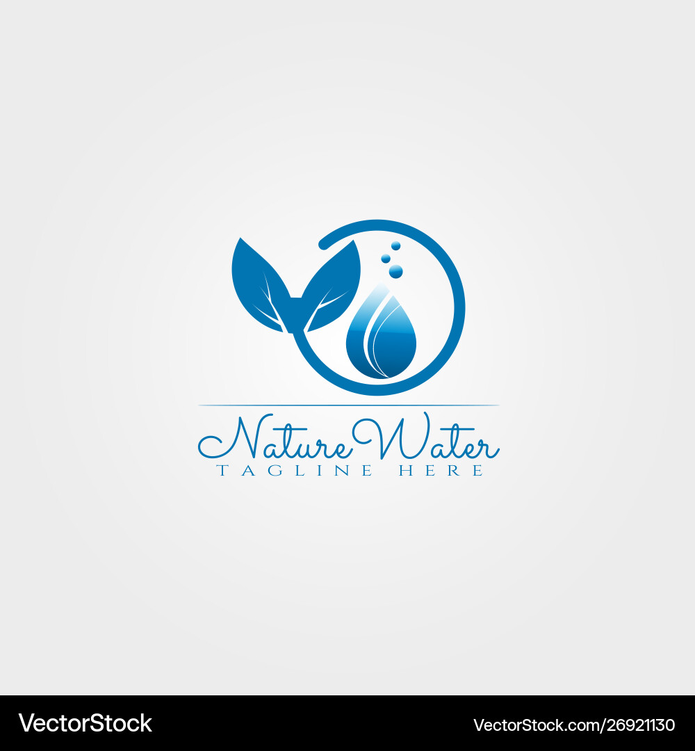 Nature water icon template creative logo design Vector Image