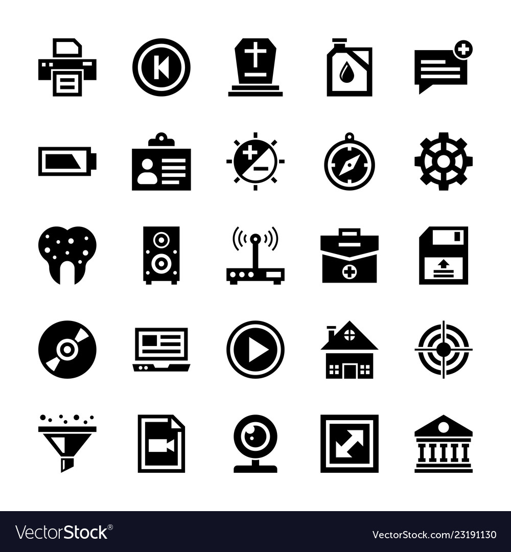 Responsive user interface icons Royalty Free Vector Image