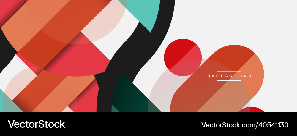 Round geometric shapes lines and circles Vector Image