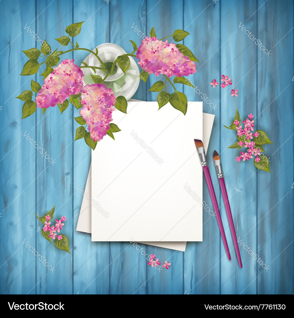 Spring top view background Royalty Free Vector Image