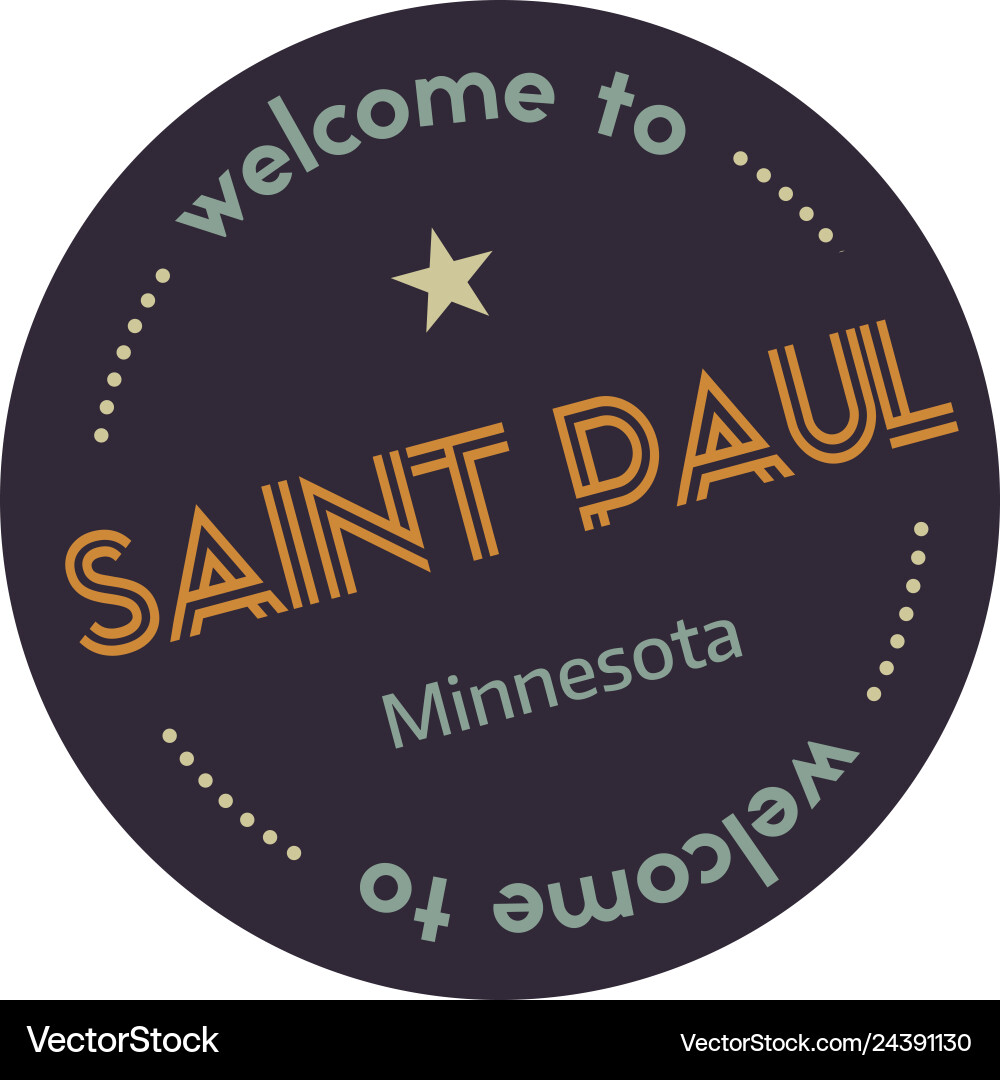 Welcome to saint paul minnesota Royalty Free Vector Image