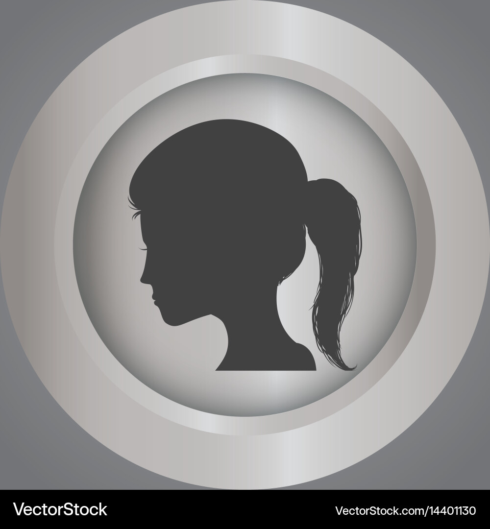 Woman head silhouette Royalty Free Vector Image