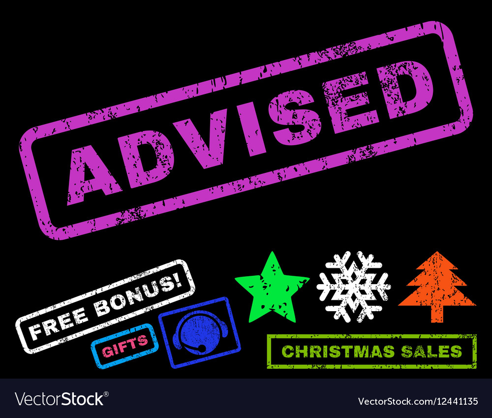 Advised rubber stamp Royalty Free Vector Image