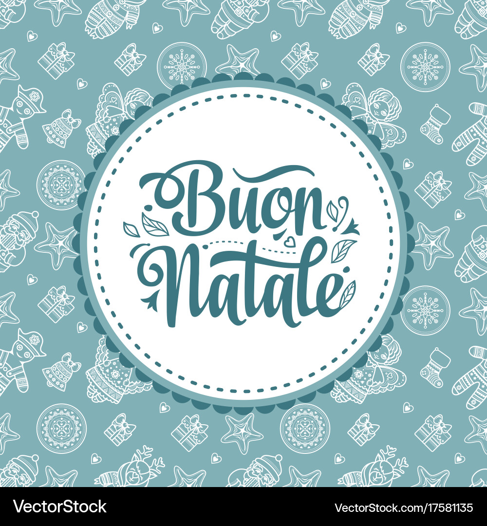 Buon natale christmas template Royalty Free Vector Image