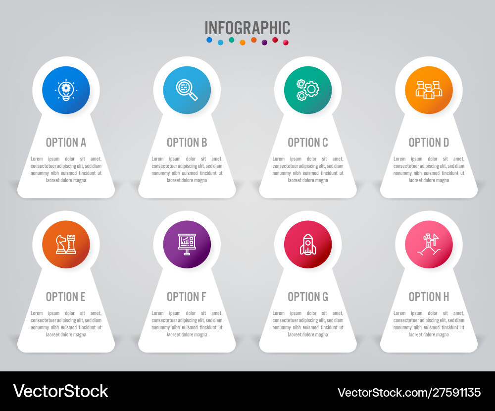 Business infographic labels template Royalty Free Vector