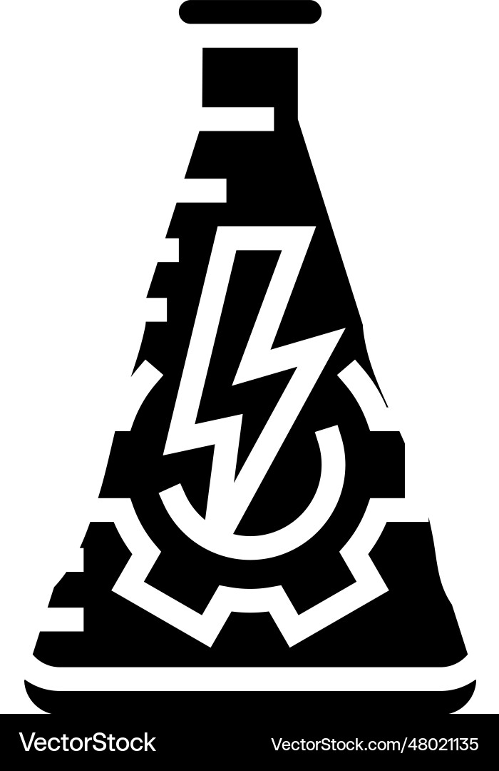 Catalyst chemical reactions glyph icon Royalty Free Vector