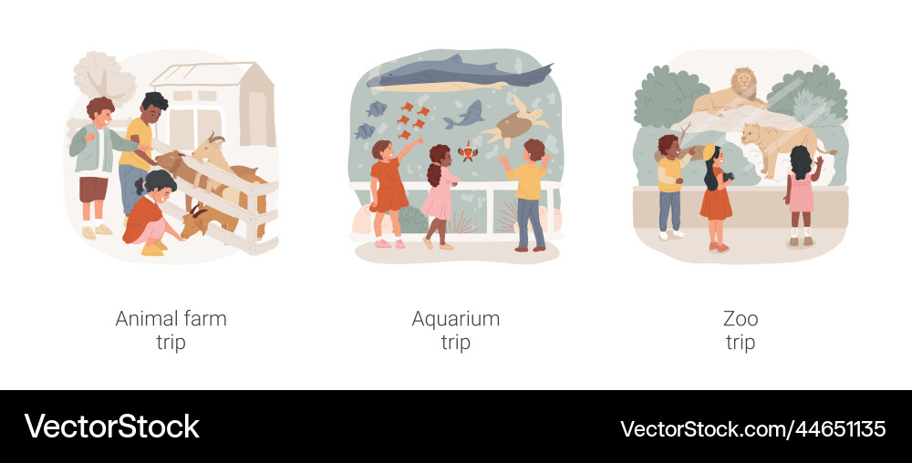 Elementary school field trips isolated cartoon Vector Image